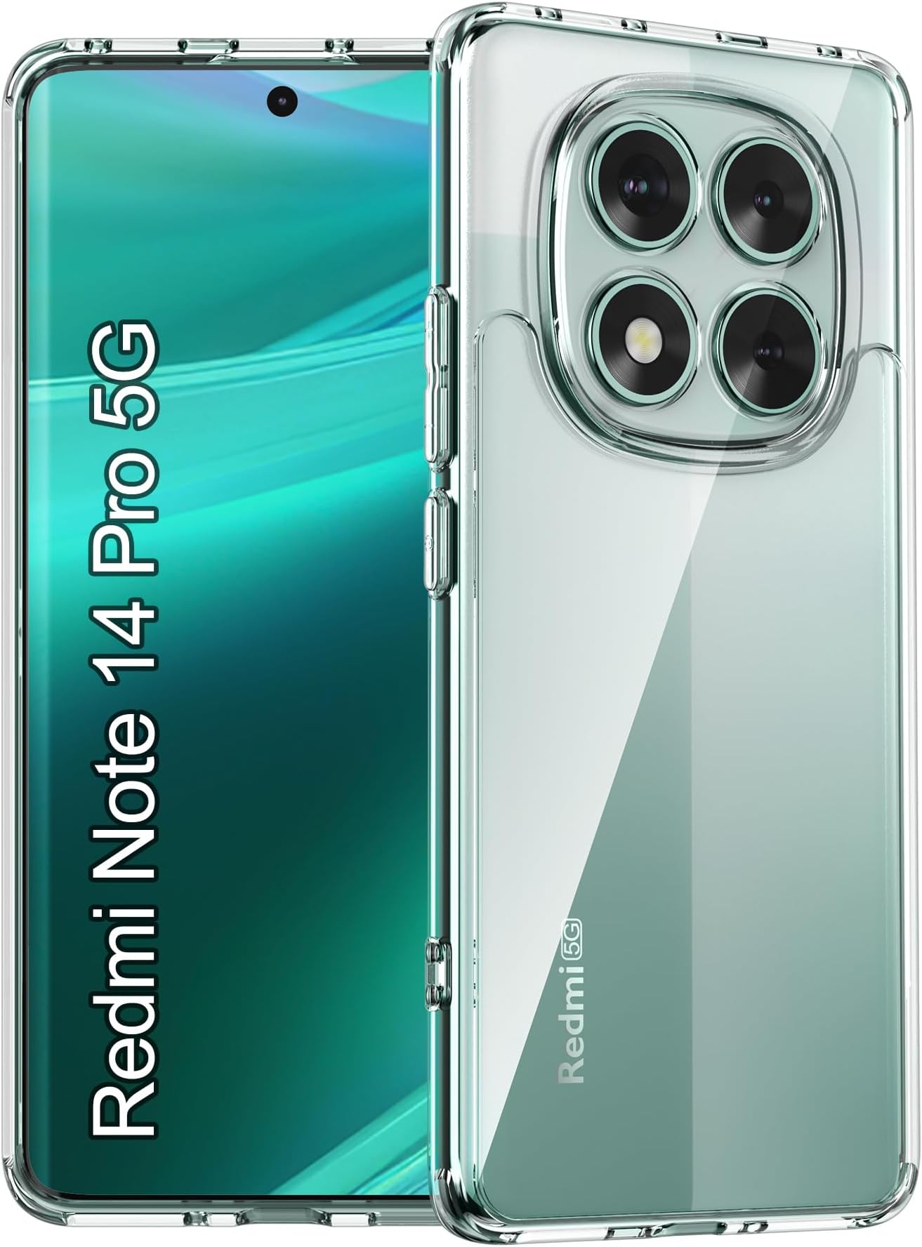 COPIKE Stoßfeste Hülle für Xiaomi Redmi Note 14 Pro 5G mit Kameraschutz, Dünn Handyhülle Silikon ...