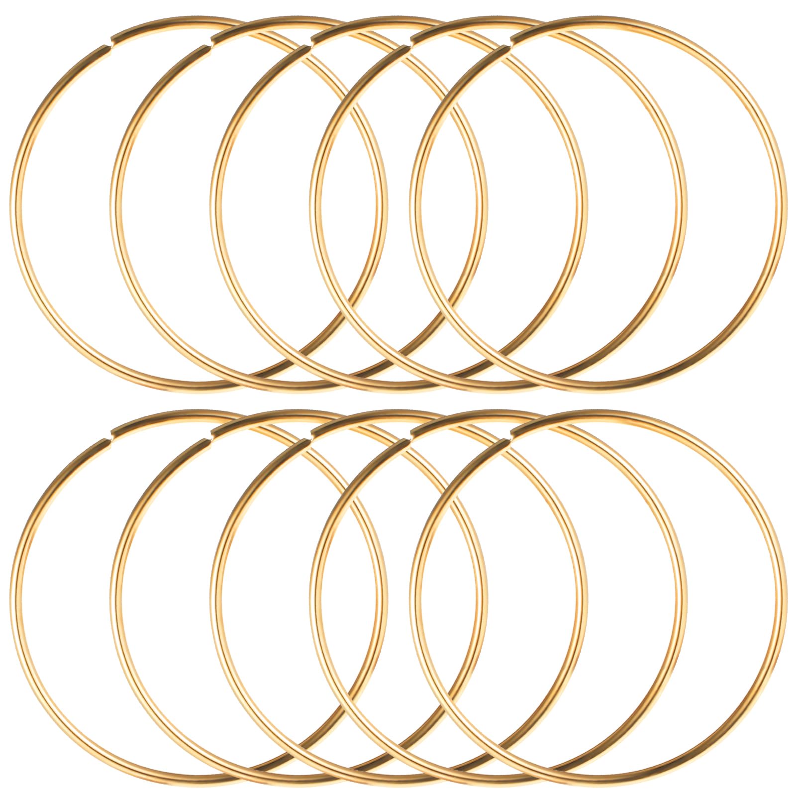 Amazon.com: Mabor 10 Pcs 3 Inch Metal Rings for Craft Gold Hoops Floral ...
