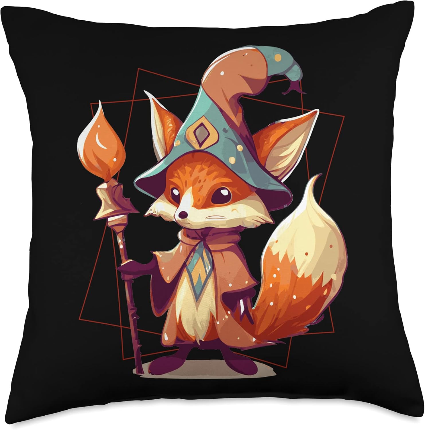 Amazon.com: Tabletop RPG Wizard Fox Roleplaying Dice Game Cute Wizard ...