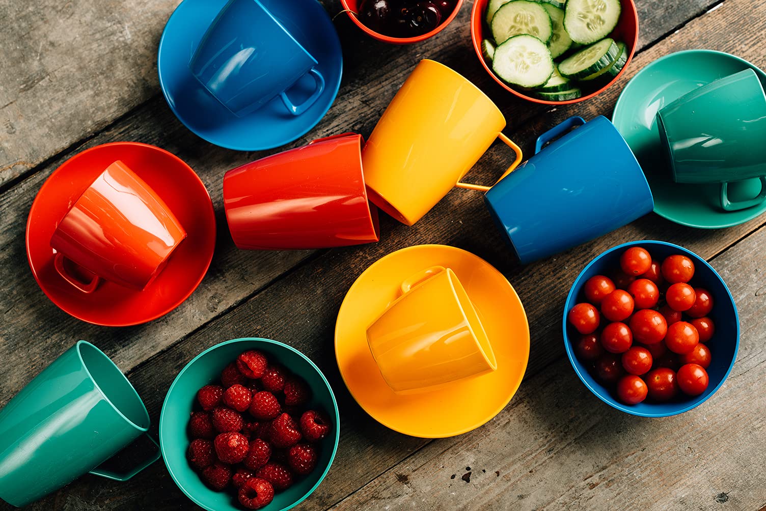 Harfield Beakers Mugs with Handle (Yellow 280ml) Pack of 4 Virtually ...