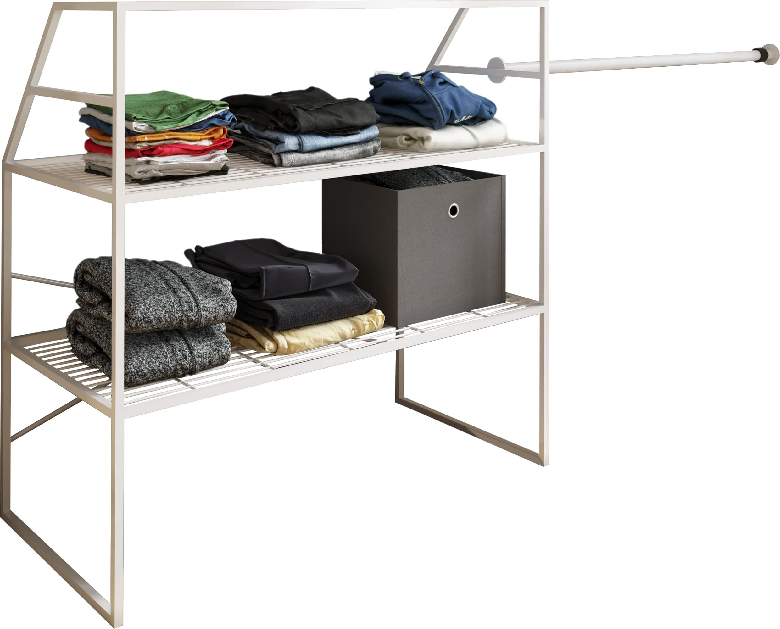 VCM Holz Kleiderschrank | offener Schrank | begehbarer Kleiderregal ...