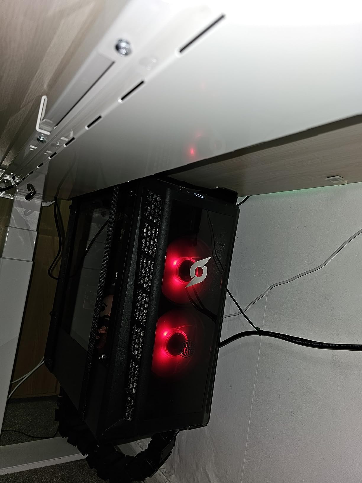 BONTEC Adjustable Under Desk PC Mount, CPU Holder, Adjustable Straps ...