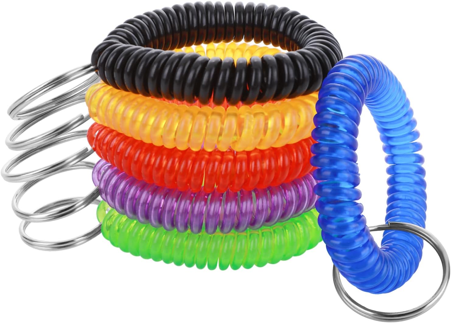 Amazon.com : HAMIYELL Pack of 6 Colorful Spring Spiral Wrist Coil Key ...