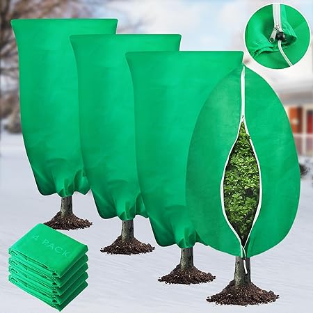 Amazon.com : 4 Pack Plant Covers Freeze Protection, 31.5" x 47.3" Large ...