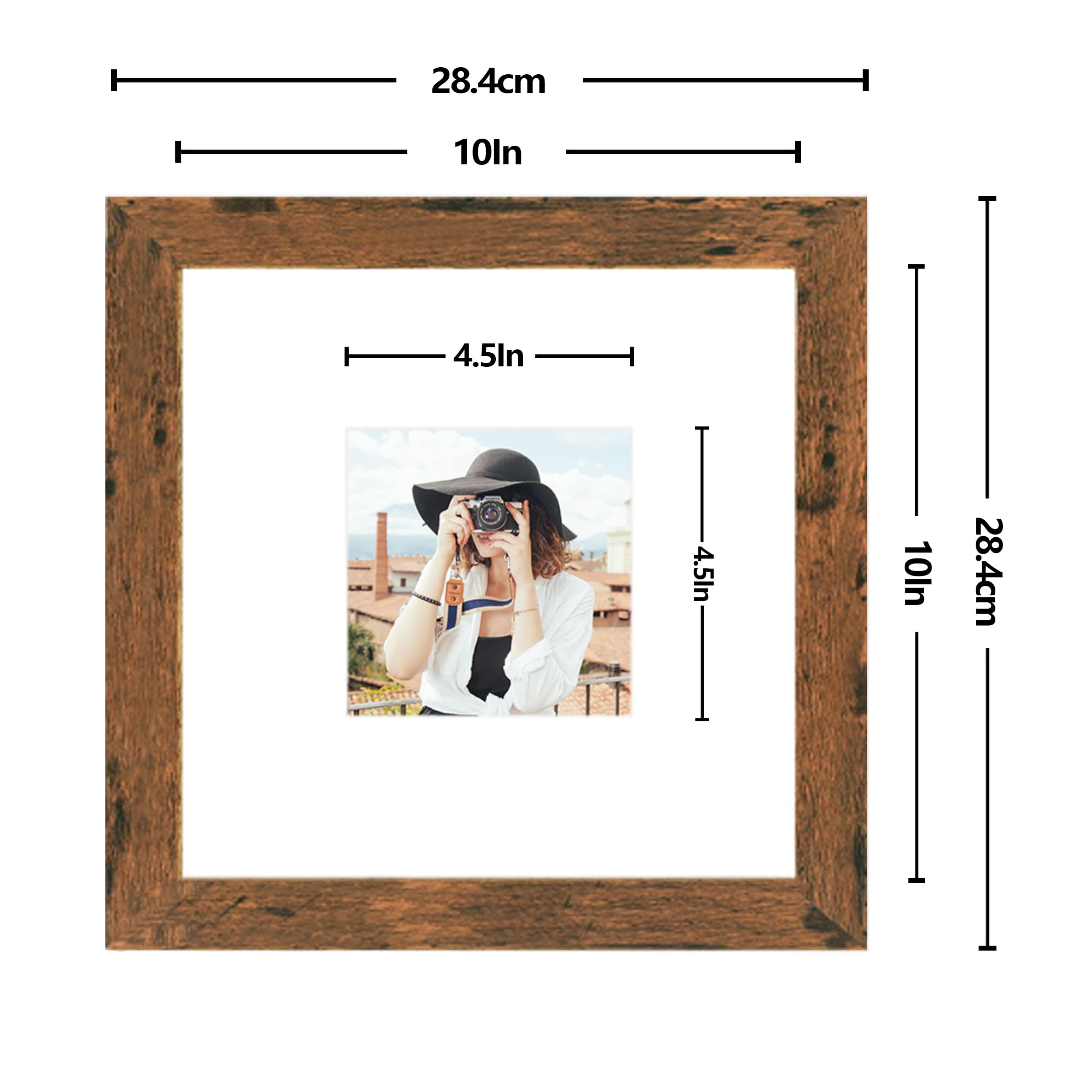 Snapklik.com : Picrit 10x10 Picture Frame Set Of 12, Display 5x5