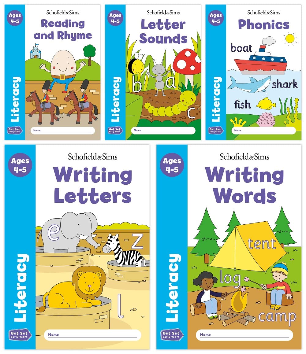 Get Set English Bundle for Phonics, Reading and Writing: 5 Books, EYFS ...