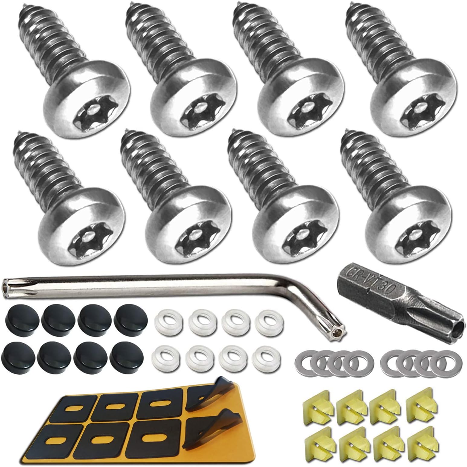 Amazon.com: FBJTDQ License Plate Screws Anti Theft- Tamper Proof ...