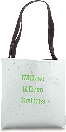 Amazon.com: Millions, Billions, Trillions Money Mindset Tote Bag ...