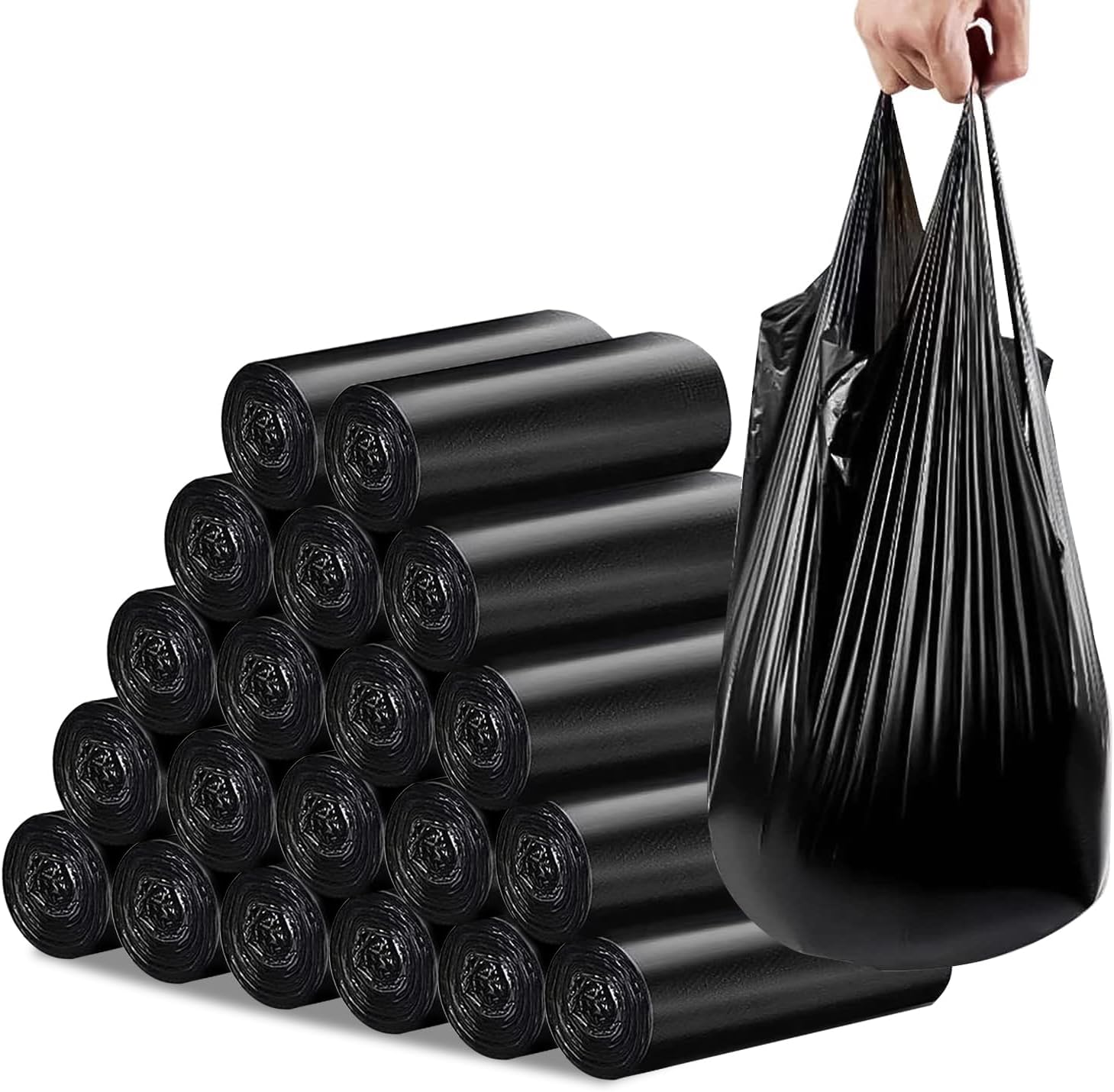 Amazon.com: Small Trash Bags, Strong Black Garbage Bags, Unscented ...