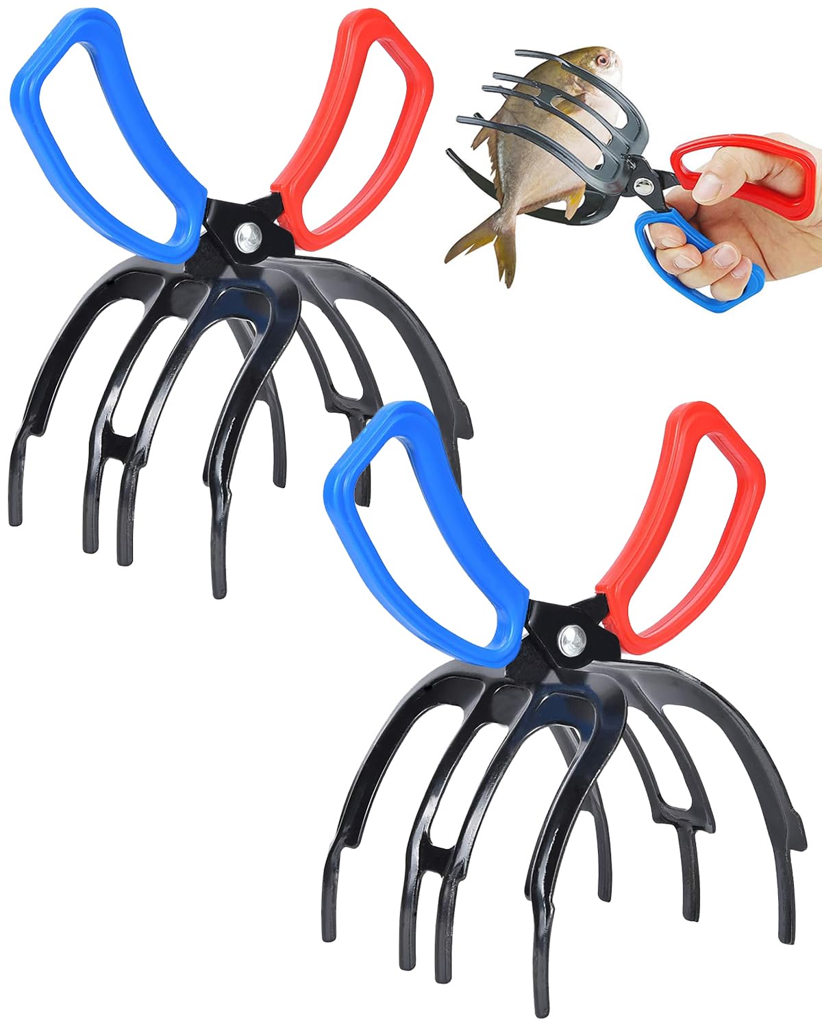 Amazon.com: Rumexeng 2PCS Fish Gripper, Metal 3 Claw Fish Catch ...