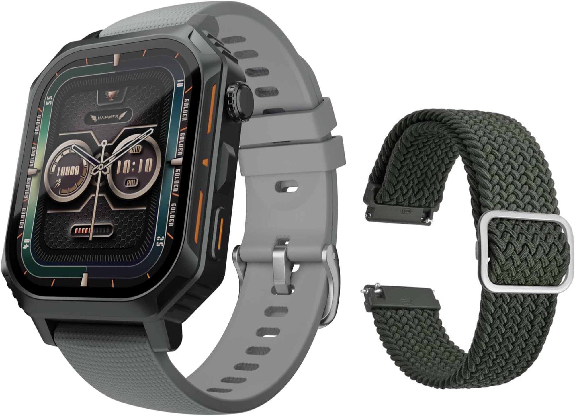 Amazon.in: Buy HAMMER Conquer 2.02" AMOLED Smartwatch, Rugged ...