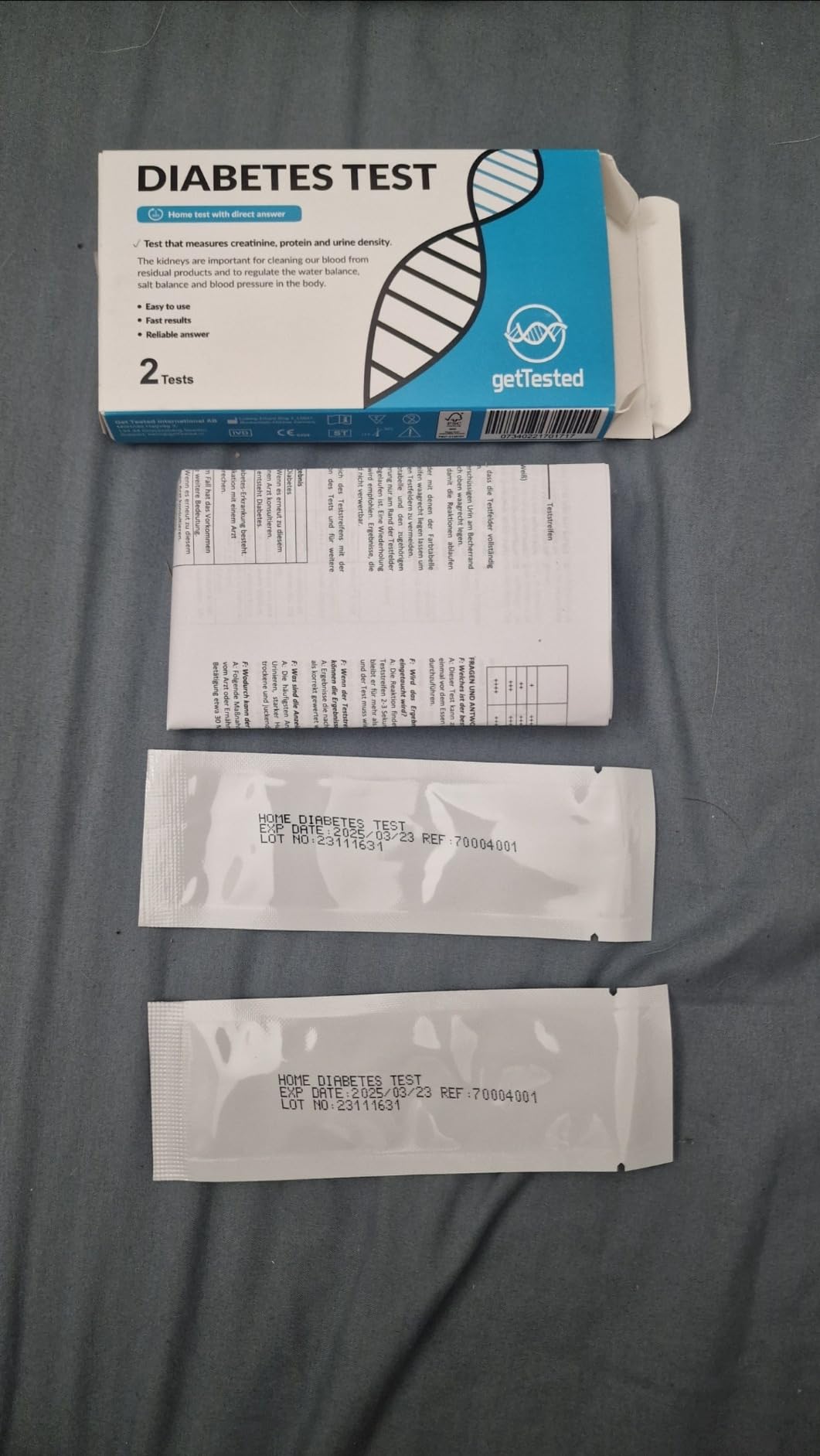 Diabetes Test (1 Test) a Simple at-Home Test with immediate Results to ...