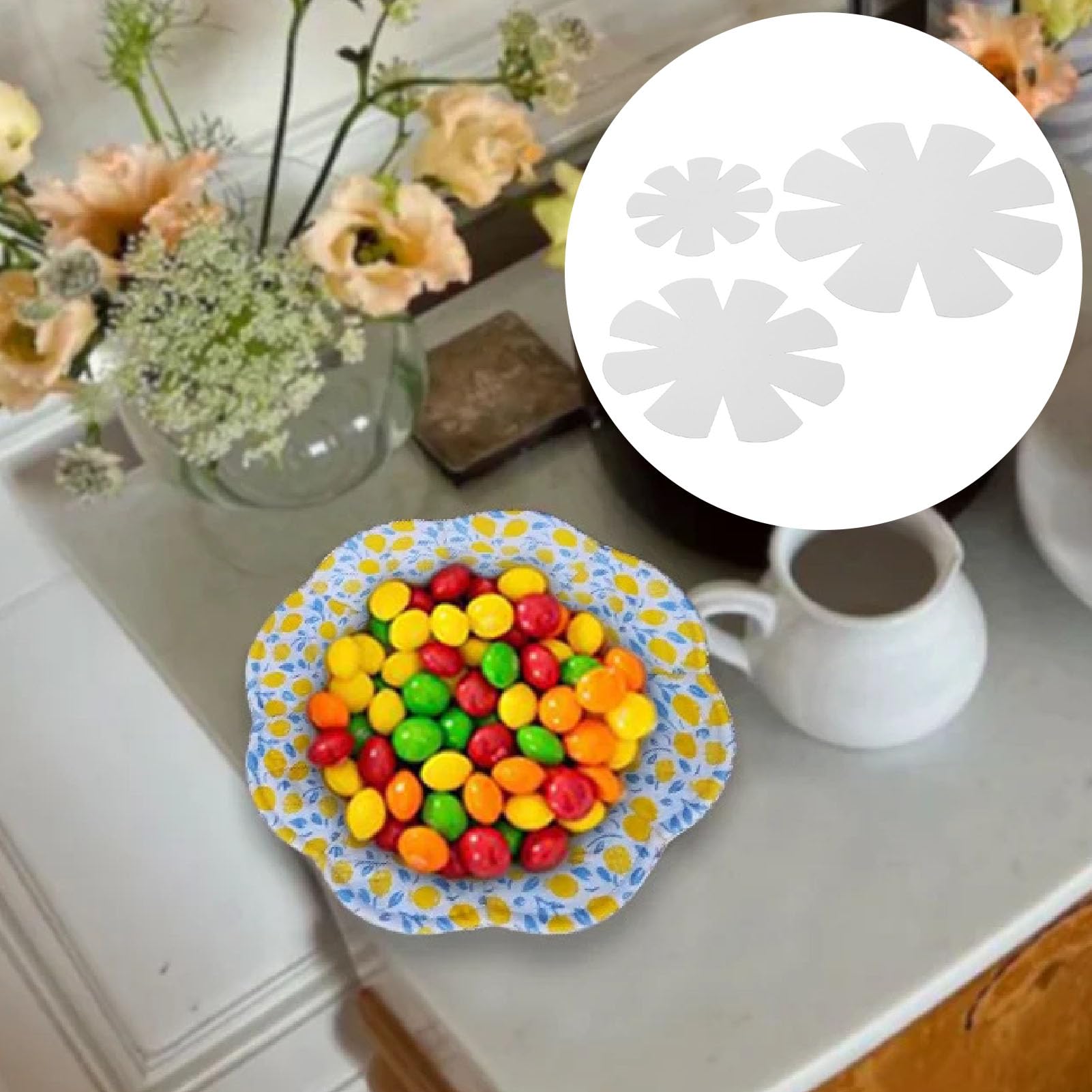 Snapklik.com : 3Pcs Bowl Cozy Template, Flower Bowl Pattern Template ...