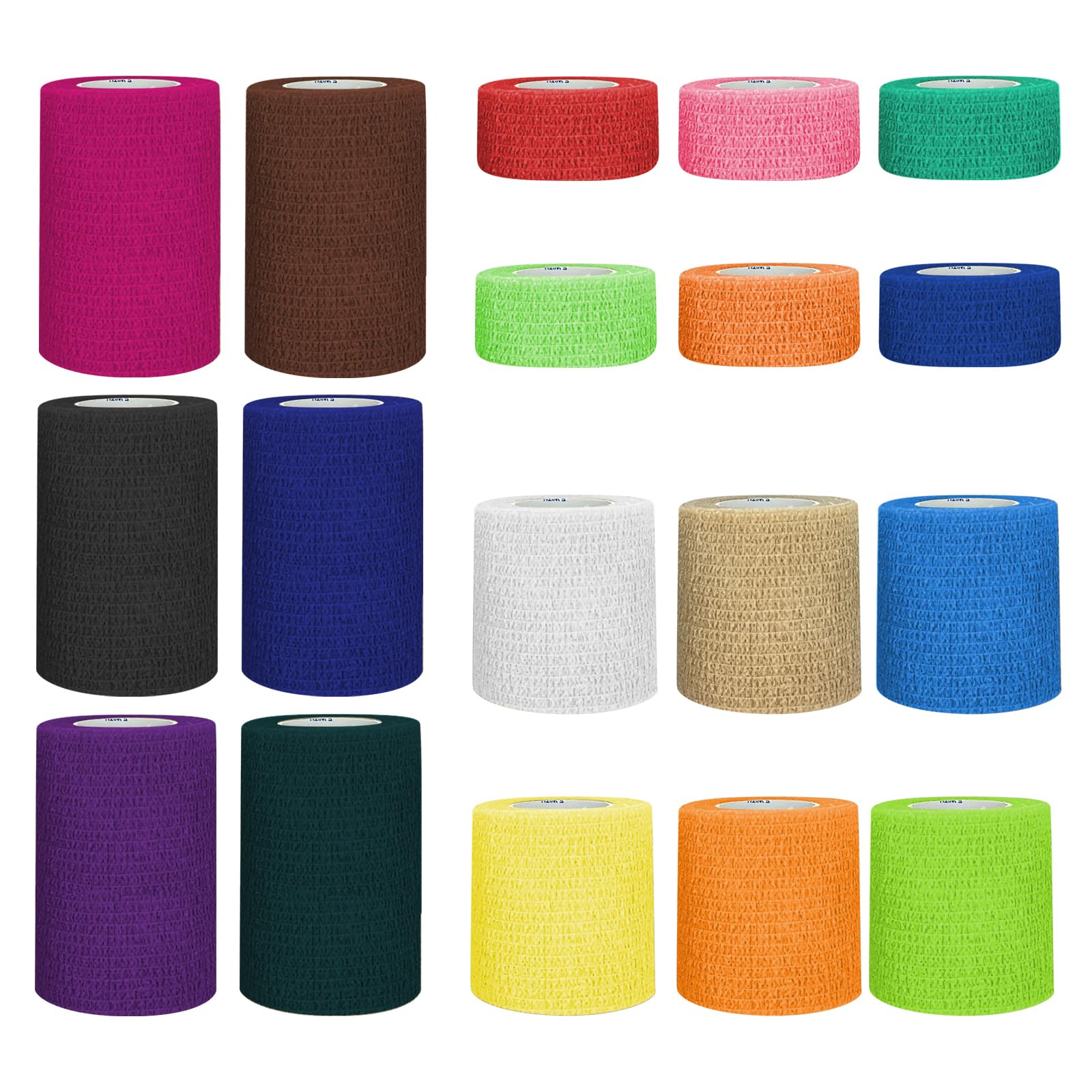 Amazon.com: BIRDDIE 1"/2"/3" Self Adhesive Bandage Wraps Set, 18 Rolls ...