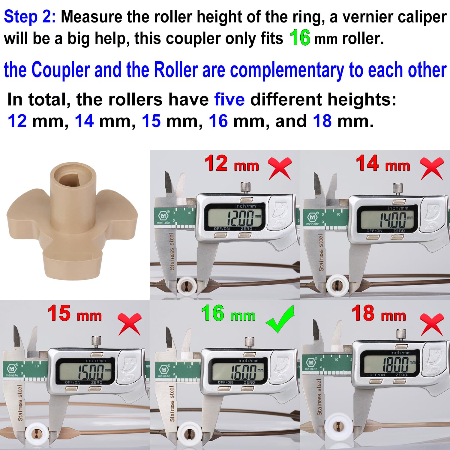 Snapklik.com : Jolaxy Microwave Turntable Coupler For 16 Mm Roller ...