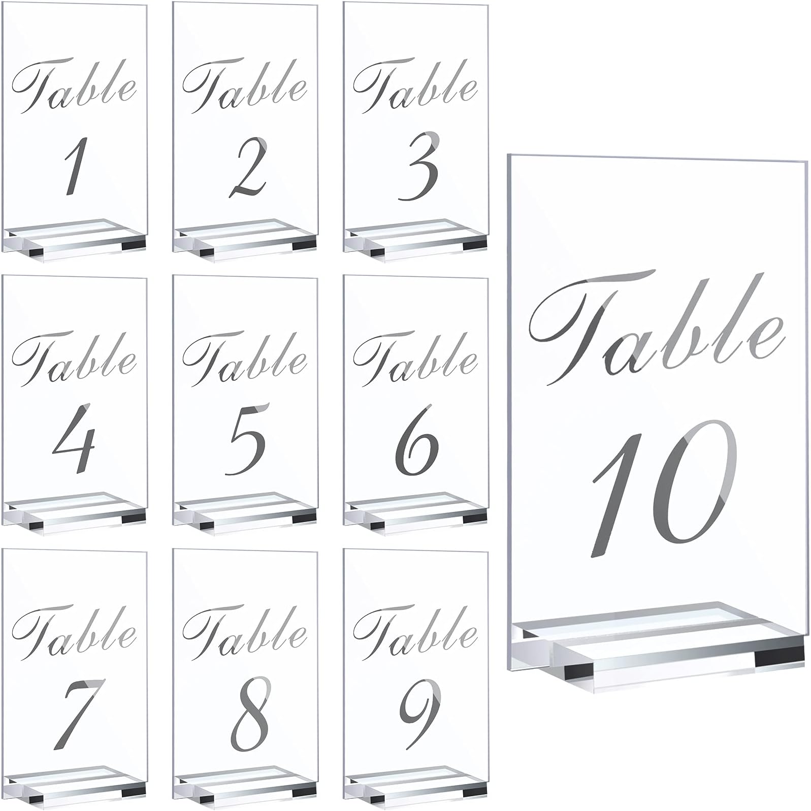 Amazon.com: 20 Pieces Wedding Table Numbers Acrylic Table Number Holder ...