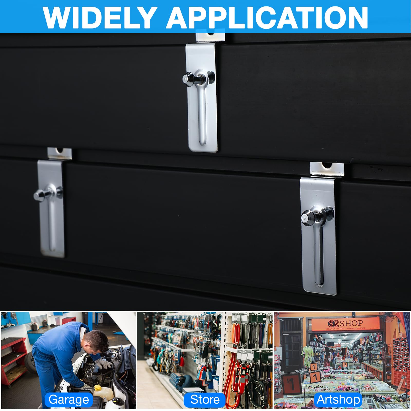 Snapklik.com : JaGely 30 Pcs Metal Slatwall Hooks 3 Inch Commercial ...