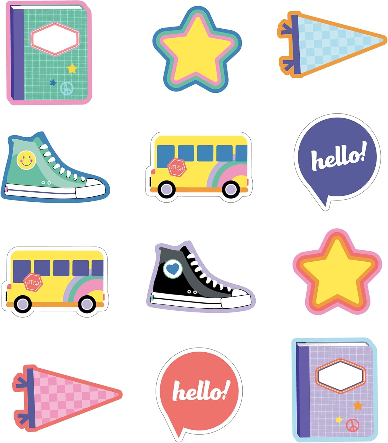 Carson Dellosa We Stick Together 36 Hello School Bulletin Board Cutouts ...