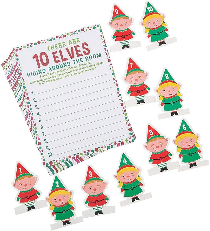 Amazon.com: Holiday Find the Elf Game - Toys - 26 Pieces : Toys & Games