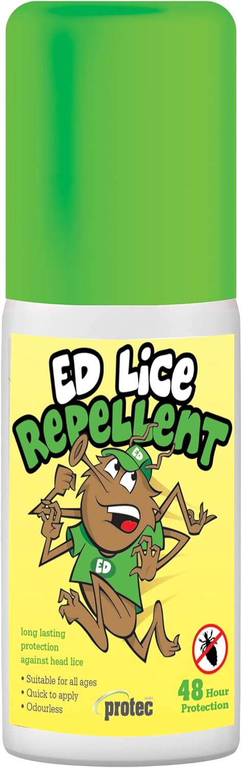 Protec Ed Lice Repellent. DEET Free, Safe and Effective Spray Repellent ...