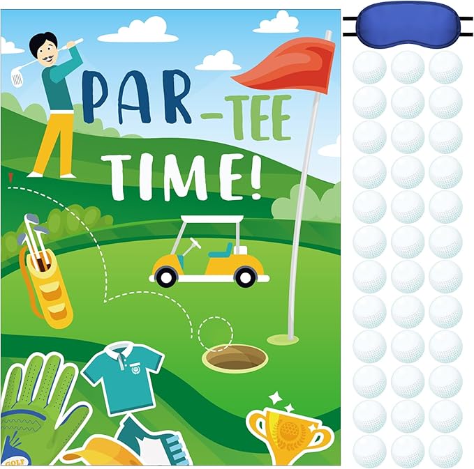 Amazon.com: Cholemy 38 Pcs Golf Party favor Games Par Tee Time Pin the ...