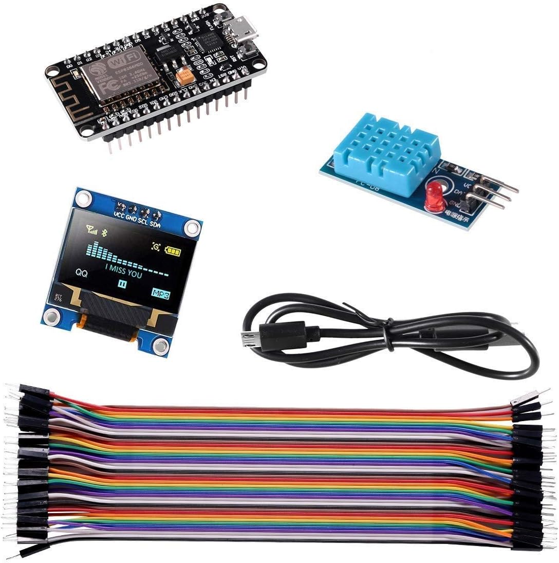 REES52 ESP8266 Cp2102 Starter Kit for IoT, NodeMCU Wireless, I2C OLED ...