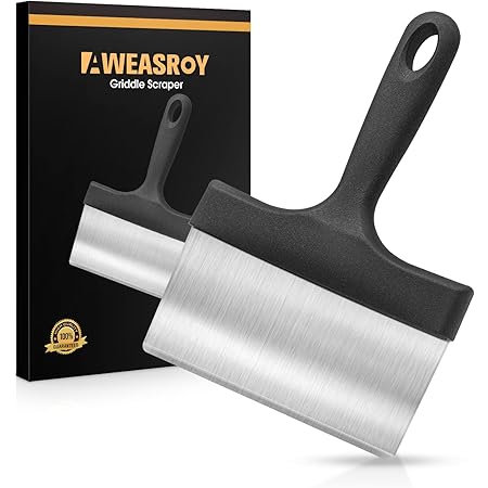 Amazon.com : LRui Grill Scraper Heavy Duty Griddle Scraper Set with 5 ...