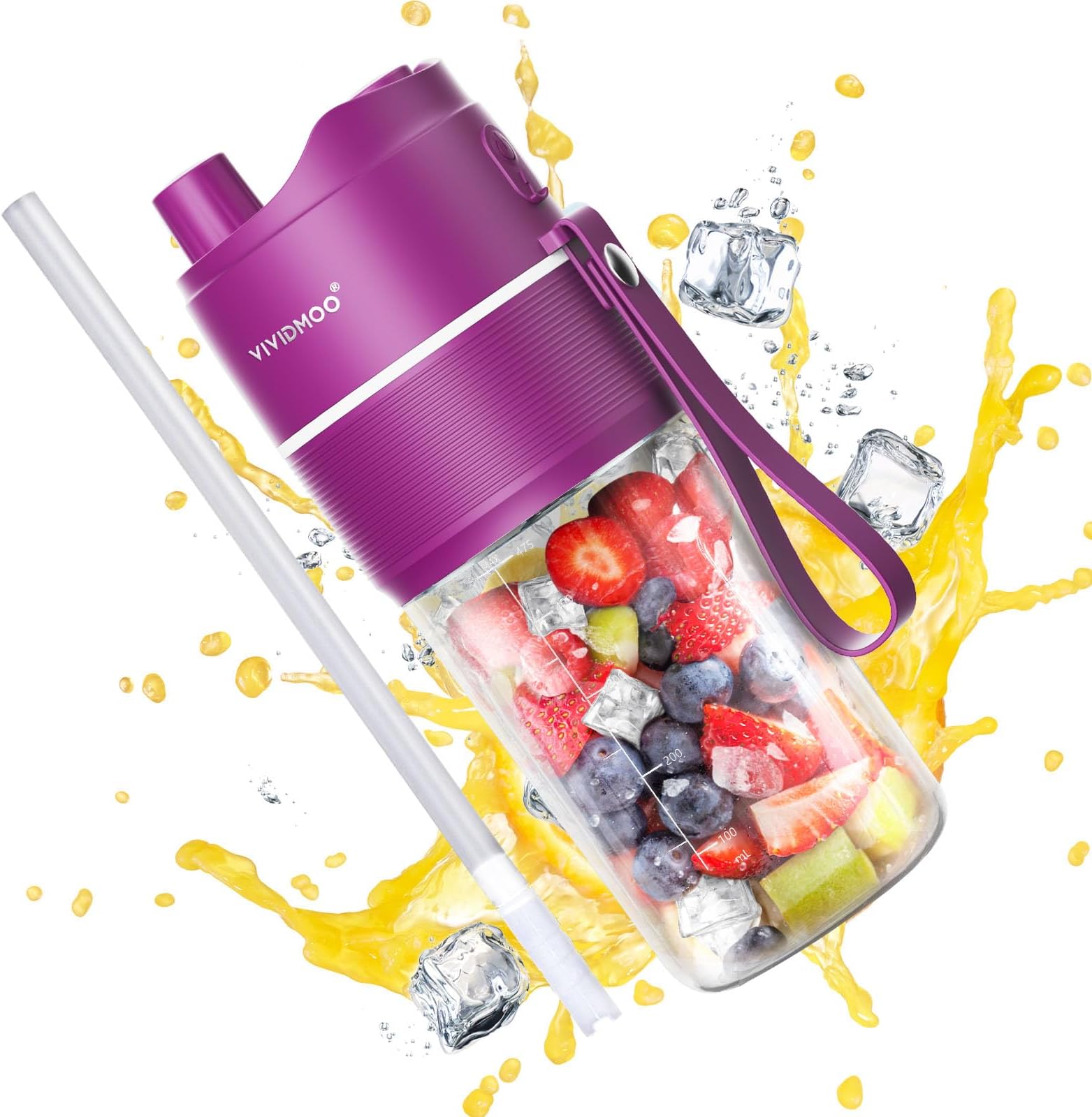 Amazon.de: Tragbarer Mixer, Smoothie Mixer Klein Mit 6 Klingen, USB ...