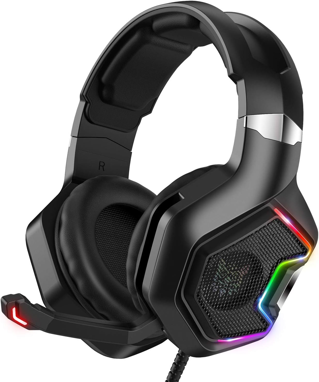 ONIKUMA K10 PRO Wired Gaming Headset with Noise Cancellation, RGB LED ...