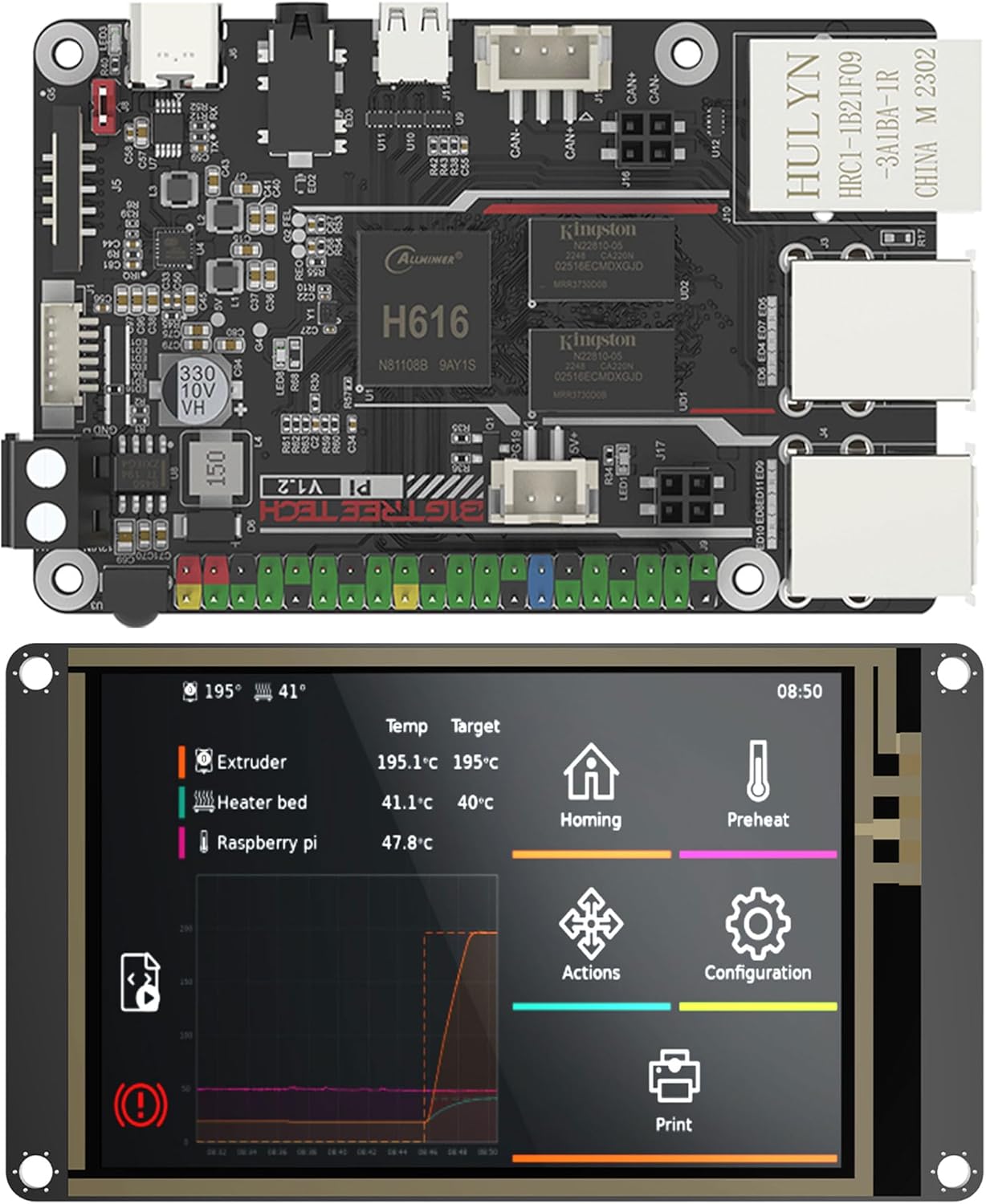 Amazon.com: BIGTREETECH Pi V1.2 + TFT35 SPI V2.1 Control Board Kit for ...