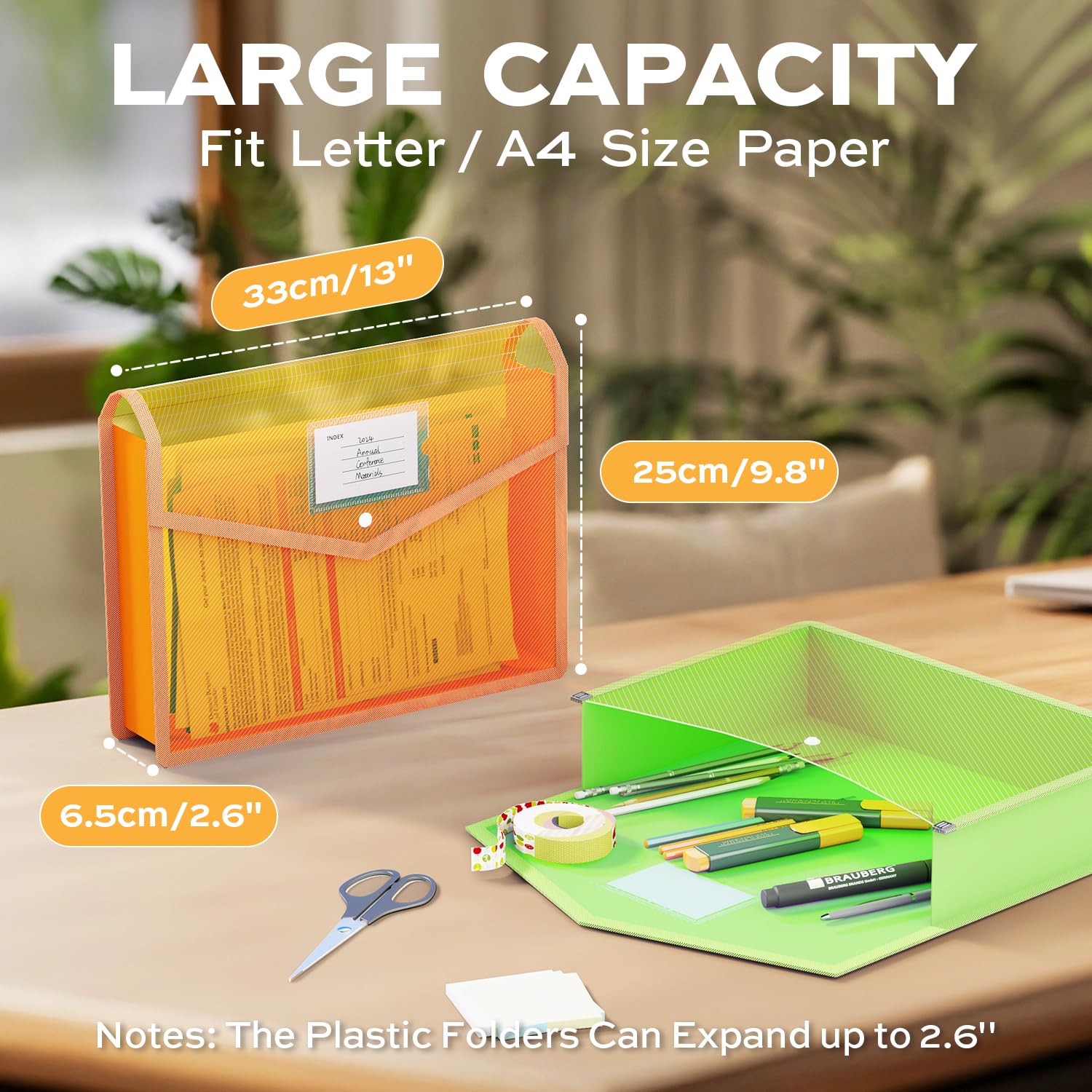 Snapklik.com : Deli 10 Pack Plastic Expanding File Folder, Folders For ...