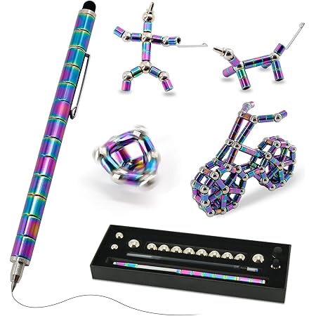 Amazon.com: BeautyChen Magnetic Fidget Pen Toy Magnet Gel Pen Fidget ...