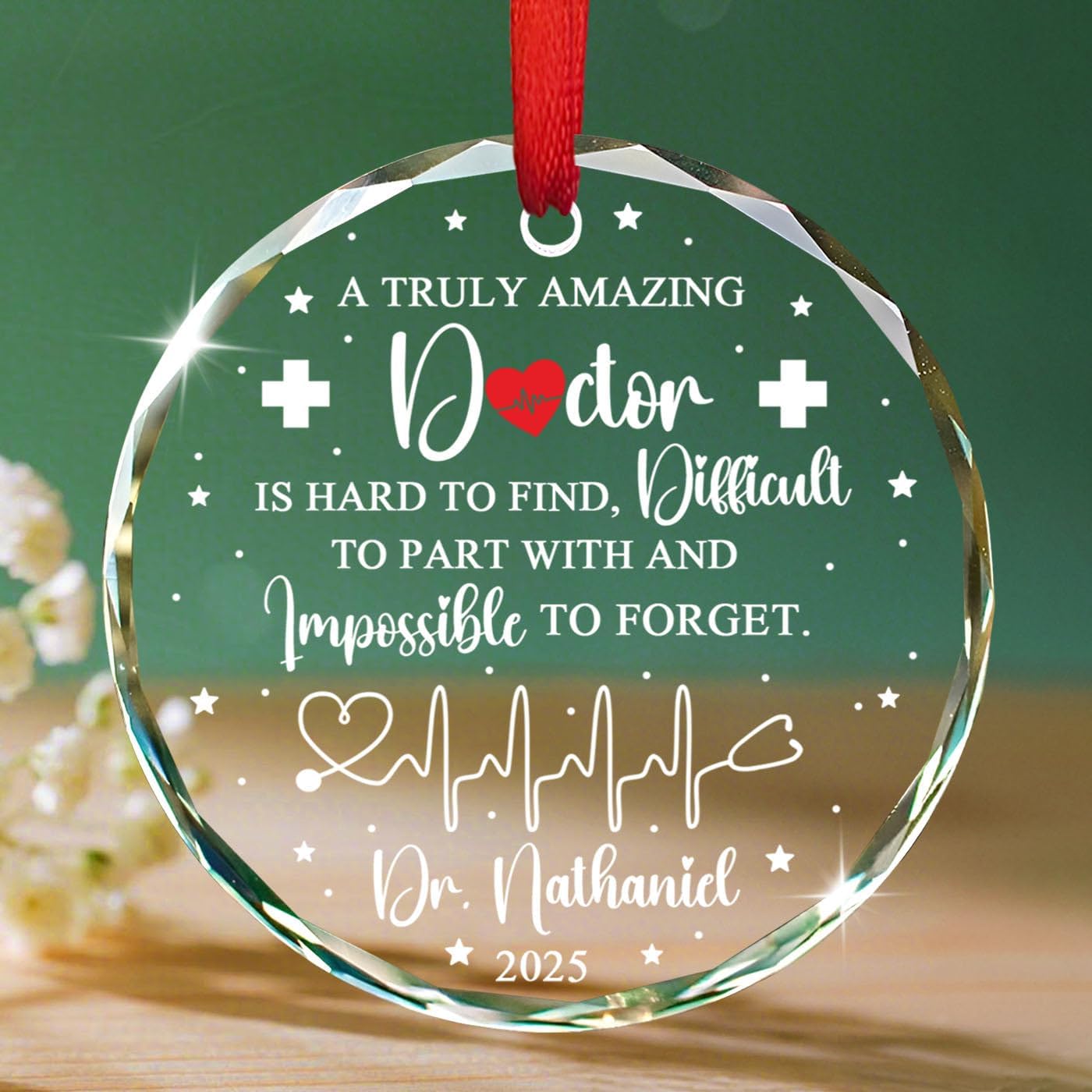 Amazon.com: A Truly Amazing Doctor is Hard to Find Glass Ornaments ...
