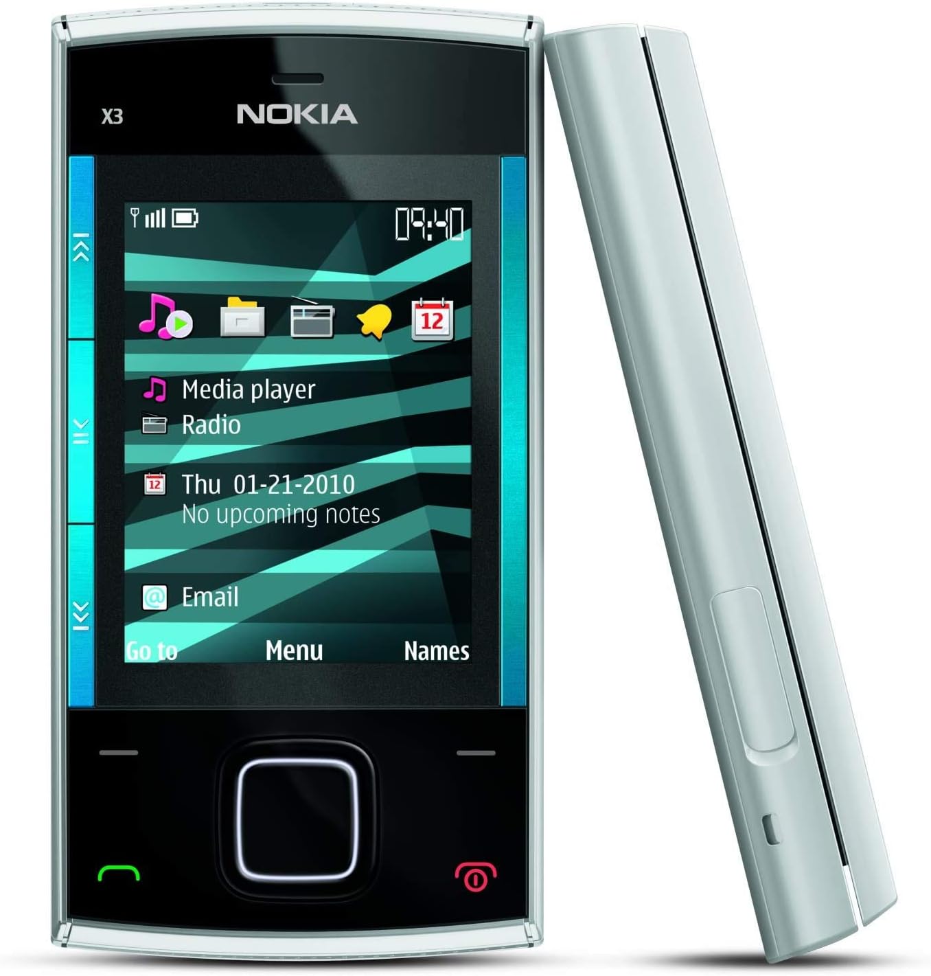 Amazon.com: Nokia X3 Slider GSM Quad-Band Teléfono celular desbloqueado con cámara de 3.5 MP y ...