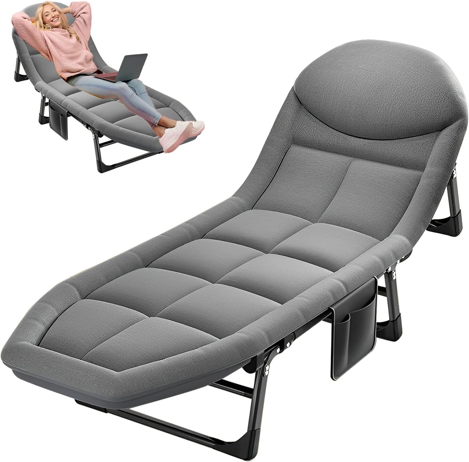 Folding Bed Single Bed Office Lounge Chair Lunch Bed Napping Folding ...