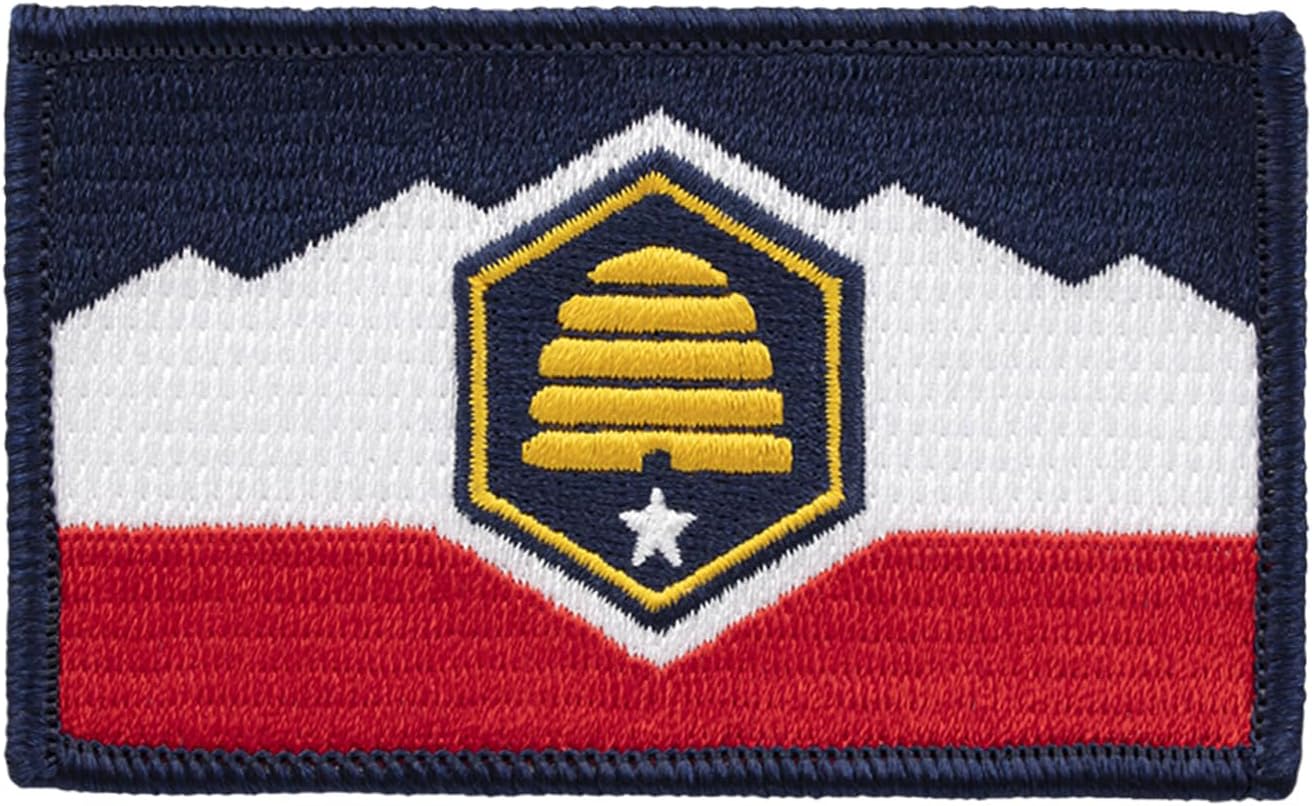 Amazon.com: Patchtown Utah State Flag Patch Full Color 3.375" x 2 ...