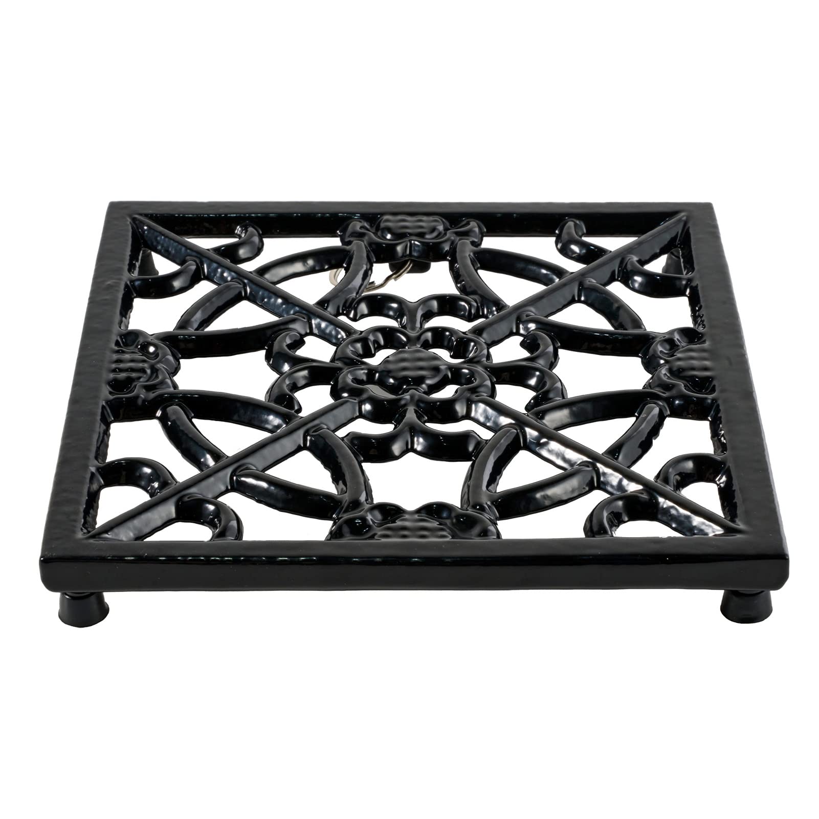 Amazon.com: Square Cast Iron Trivet for Kitchen Countertop，Recycled ...