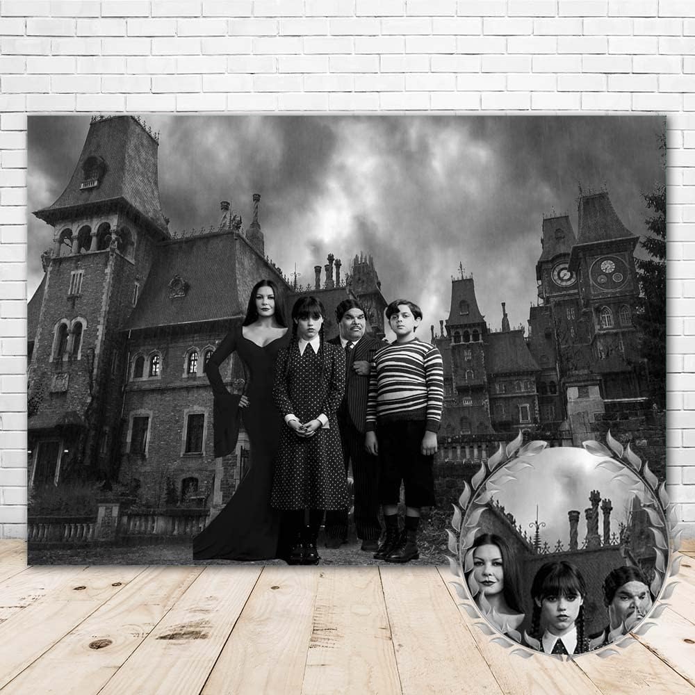 Wednesday Addams Family Backdrop Gothic Castle Wednesday Addams Family ...