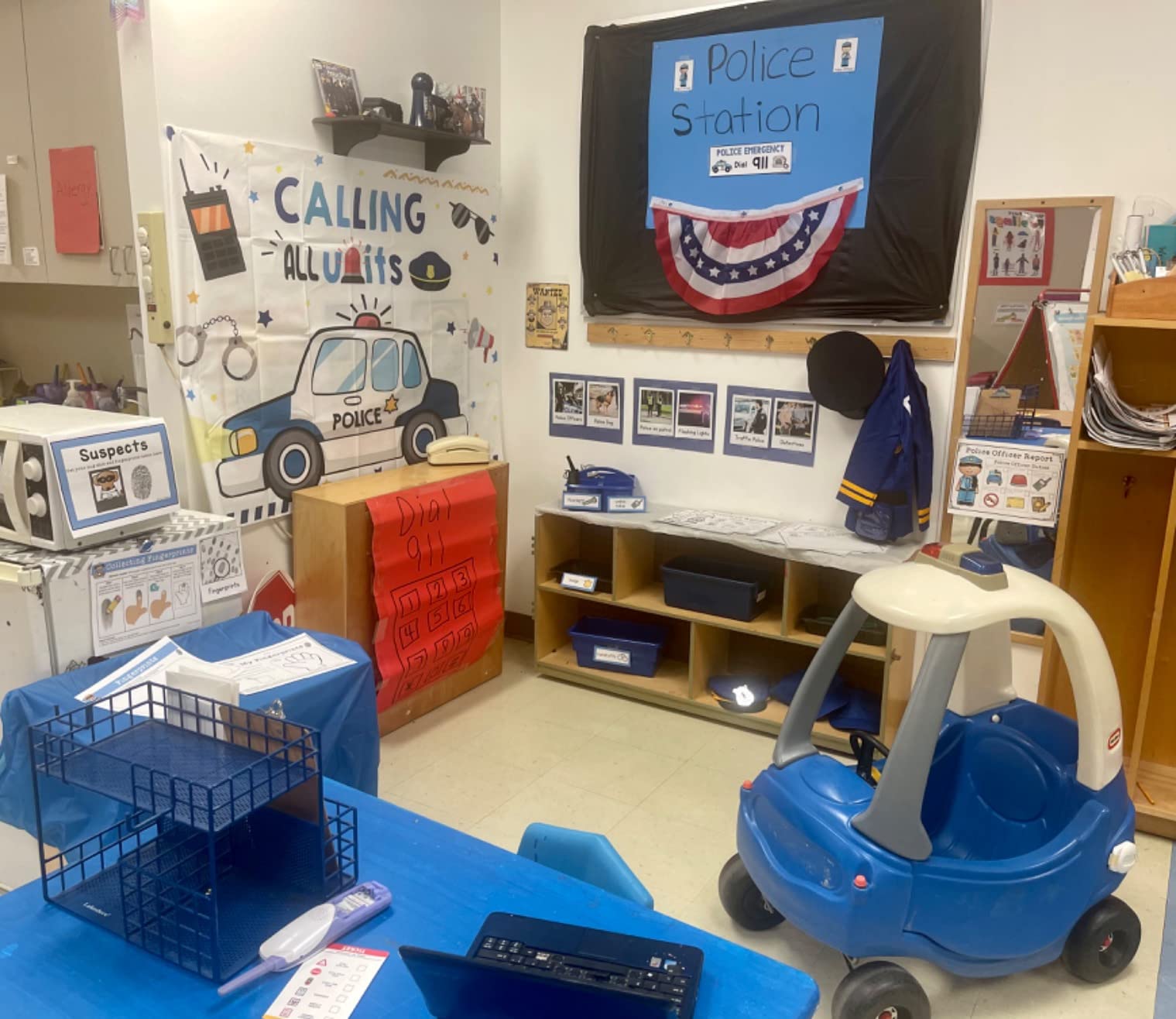 Amazon.com : 5×3ft Kids Police Theme Birthday Backdrop Boys Birthday ...