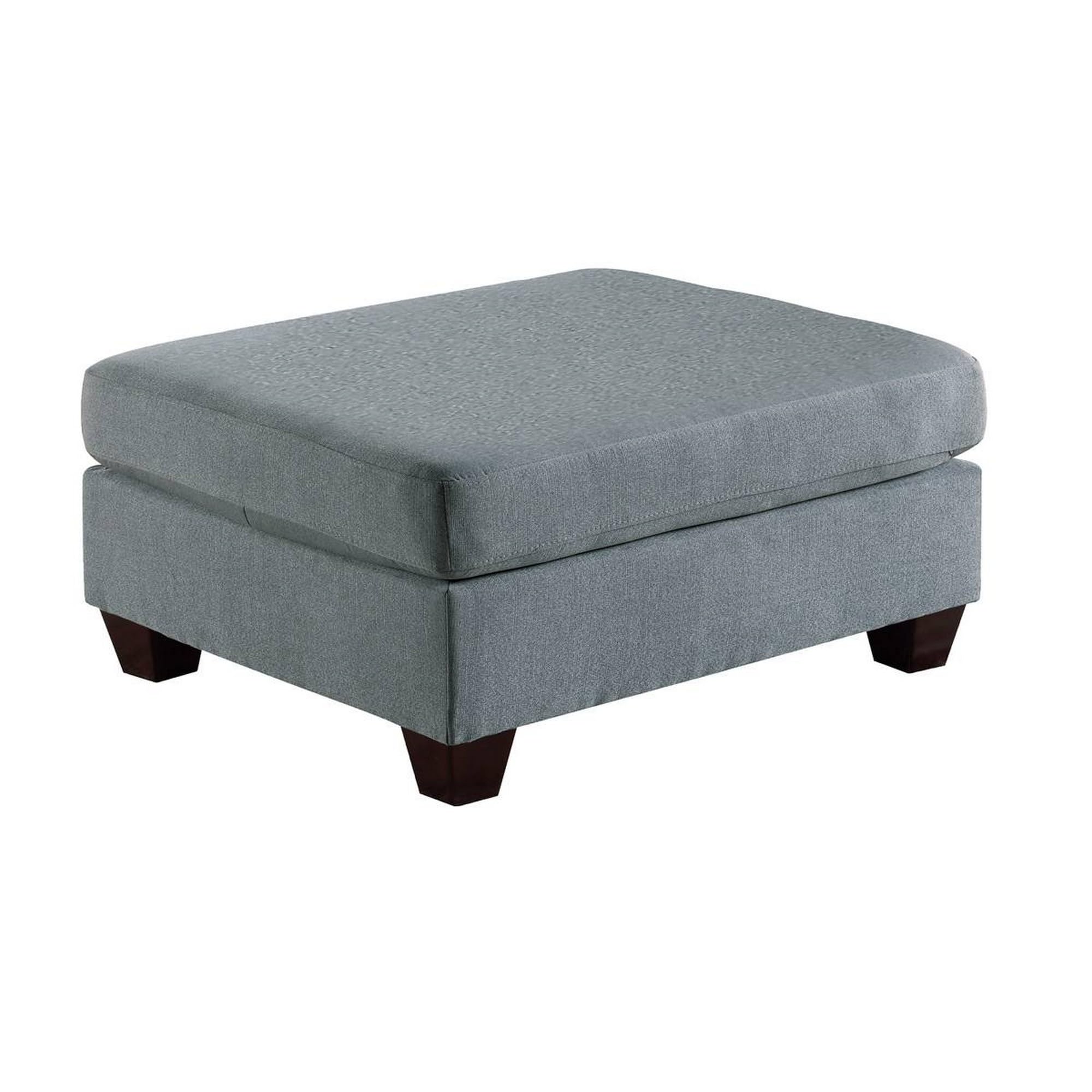 Amazon.com: Benjara 32 Inch Modern Square Ottoman with Plush Foam ...