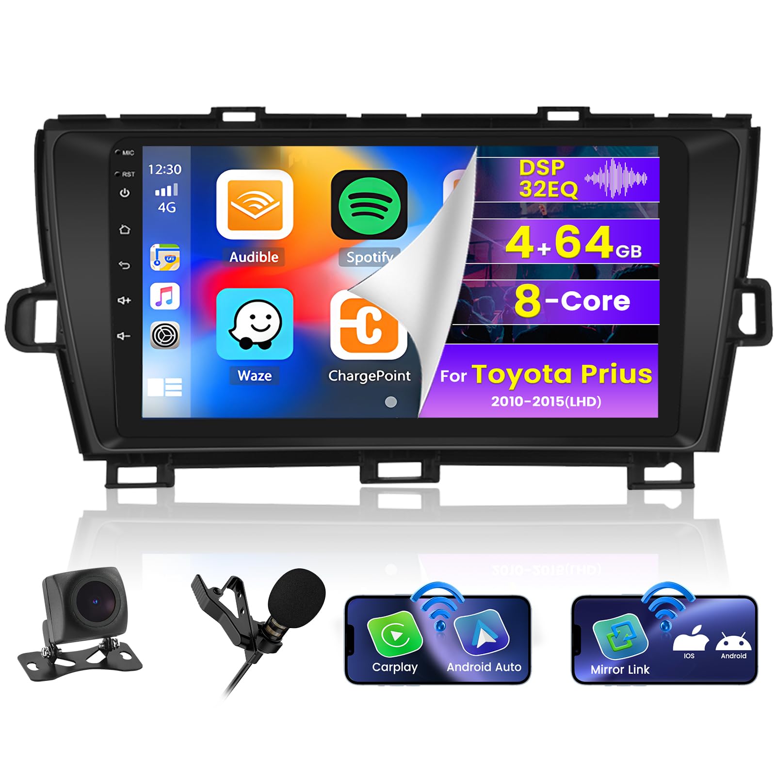 Snapklik.com : Roinvou 8 Cores 4+64G Android Radio Upgrade For Toyota ...
