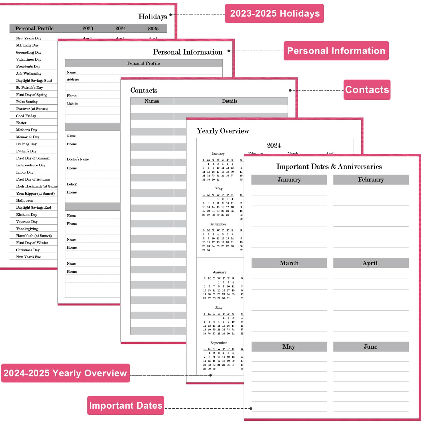 Snapklik.com : 2024 Daily & Monthly Planner - 2024 Daily Planner One ...