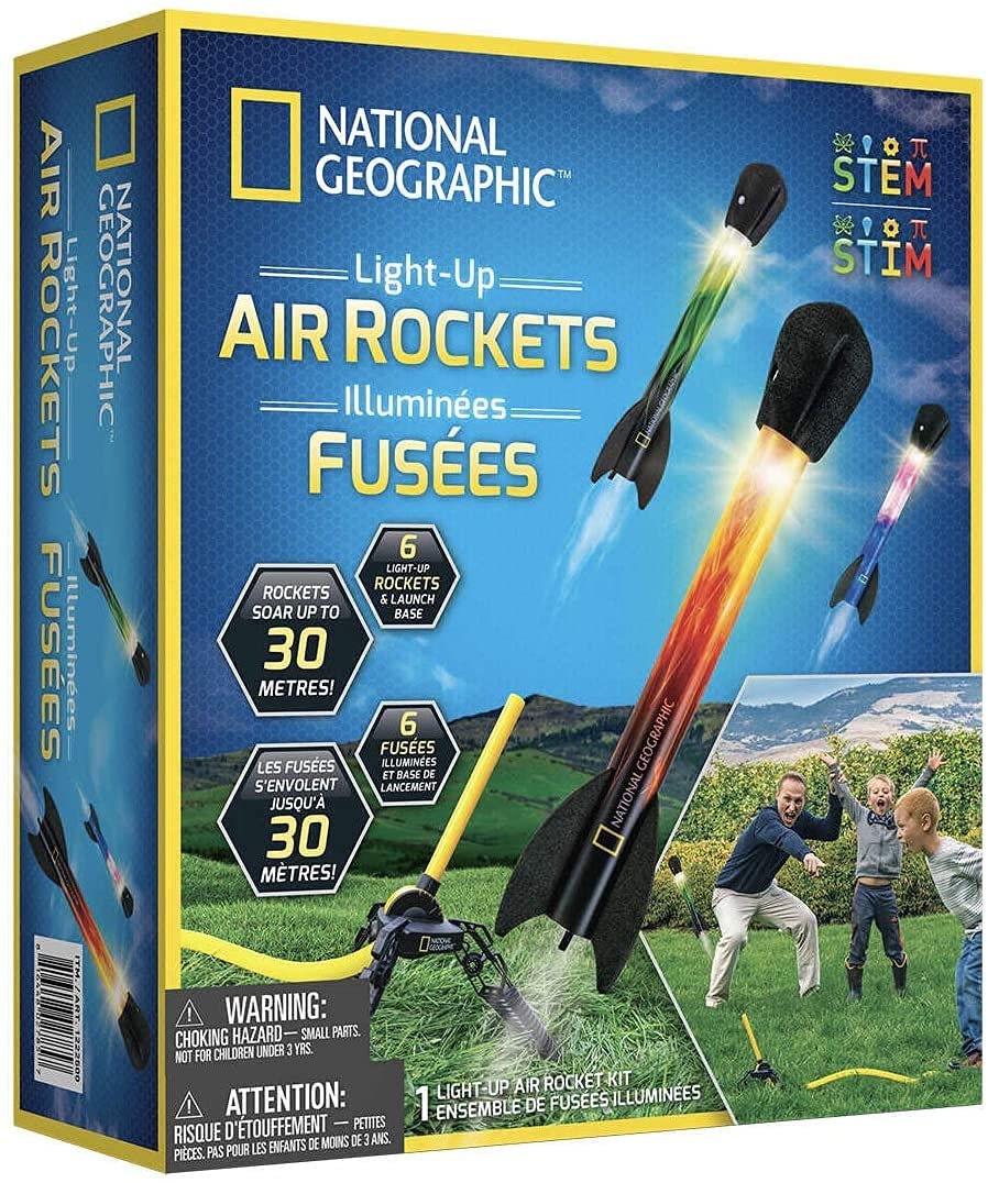National Geographic Light Up Air Rocket Toy Latest Kids Rocket ...