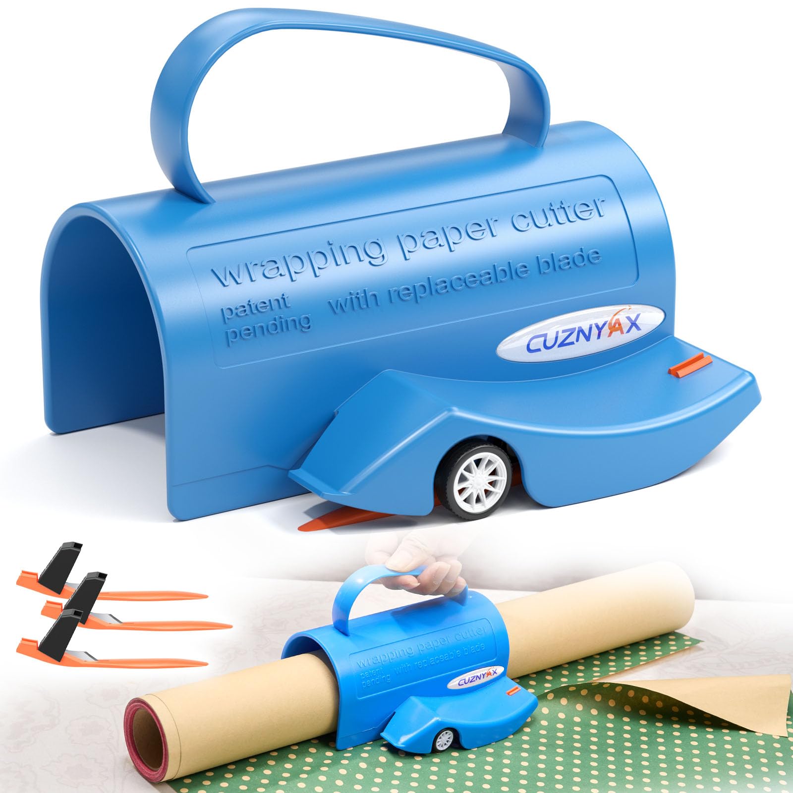 Amazon.com : Wrapping Paper Roll Cutter Tool with 3 PCS Replaceable ...