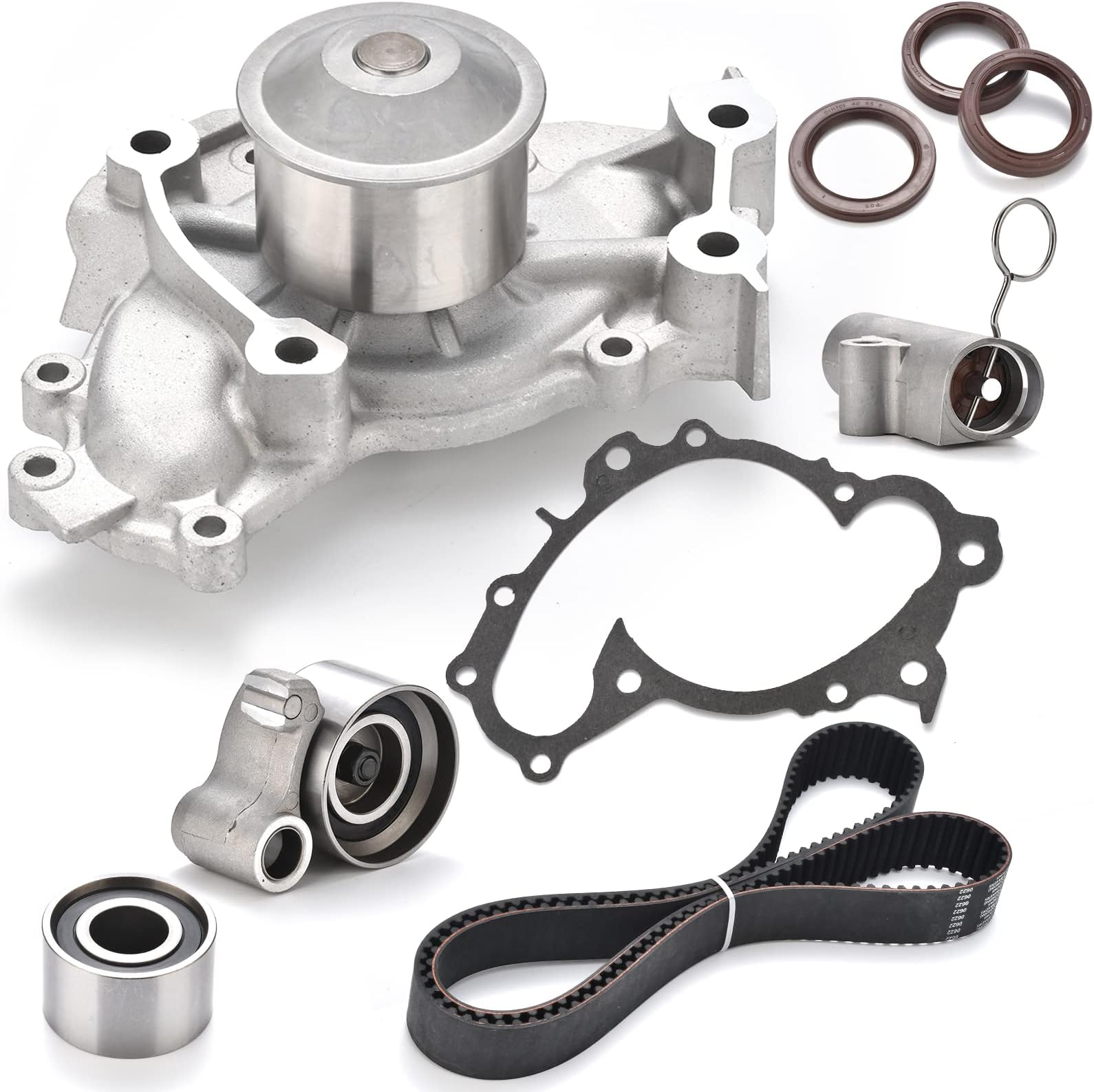 Amazon.com: Nakuuly Engine Timing Belt Kit with Water Pump Compatible ...