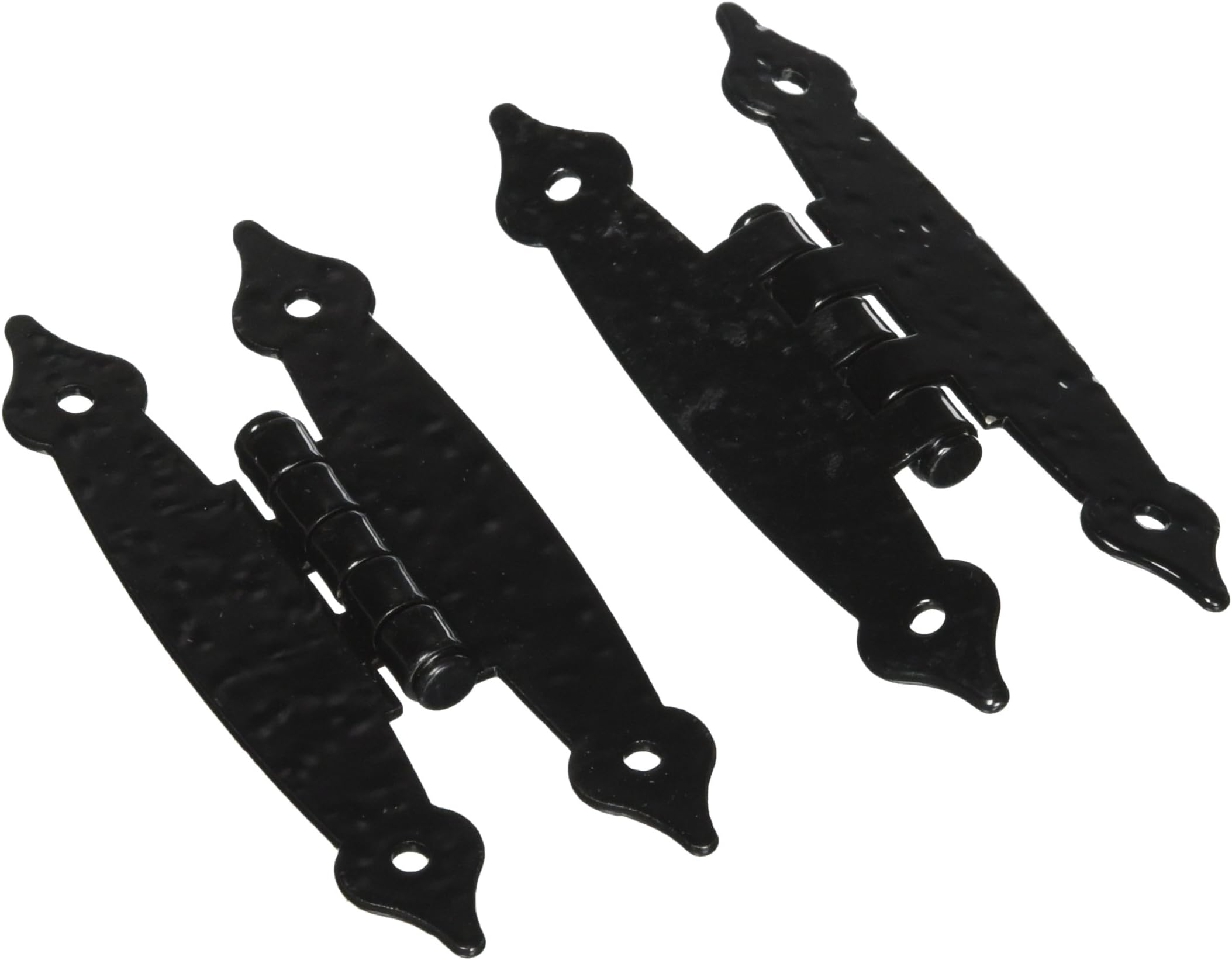 Hordion 4Pcs Black H Hinges Cabinet Hardware, Cold Rolled Steel Flat ...