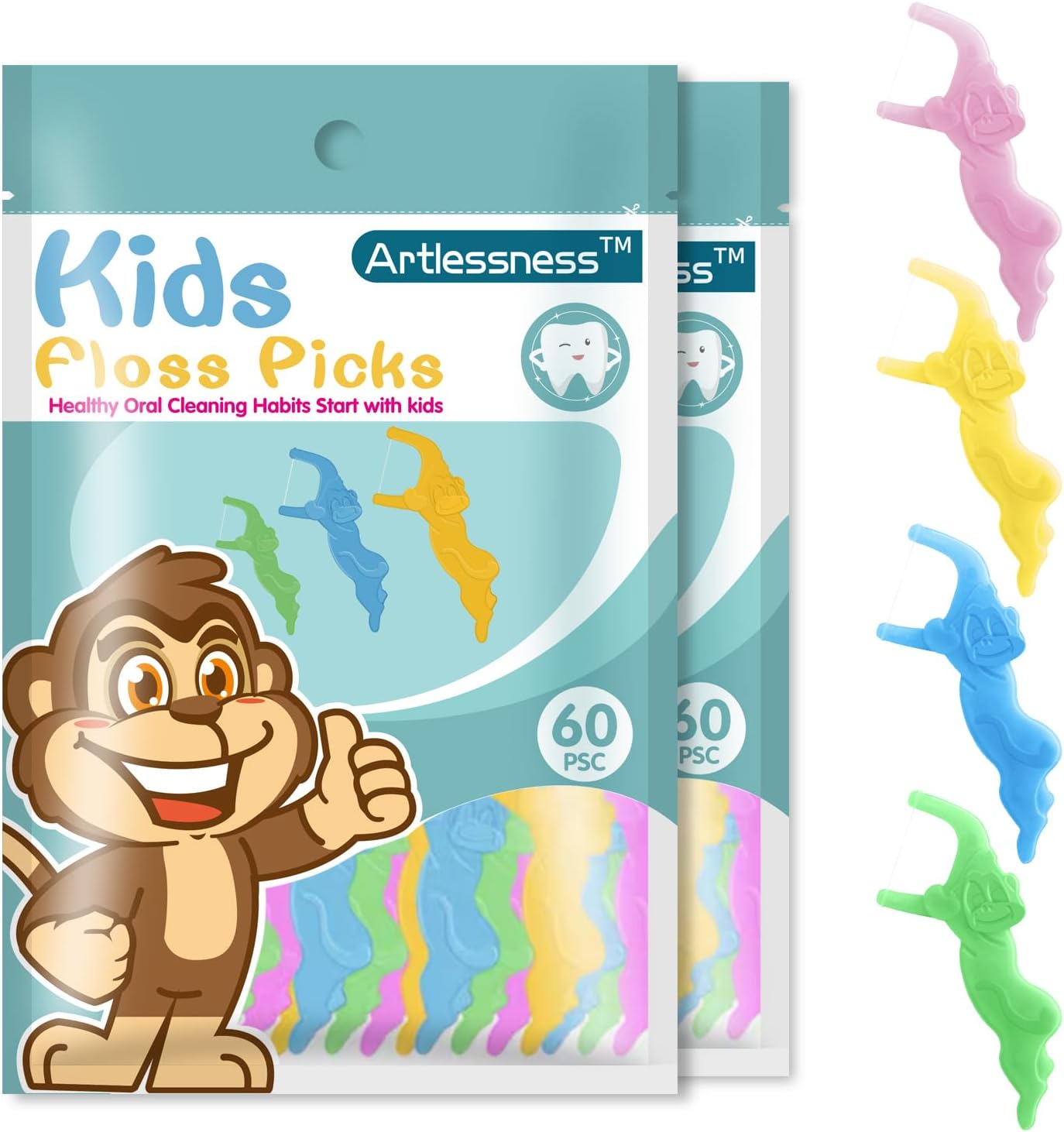 Amazon.com: Plackers Kids Dental Floss Picks, 75 Count
