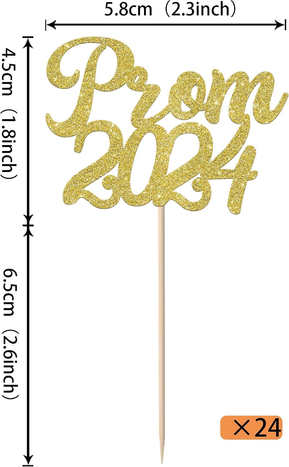 Paquete de 24 Prom 2024 Cupcake Toppers Prom 2024 Chile | Ubuy