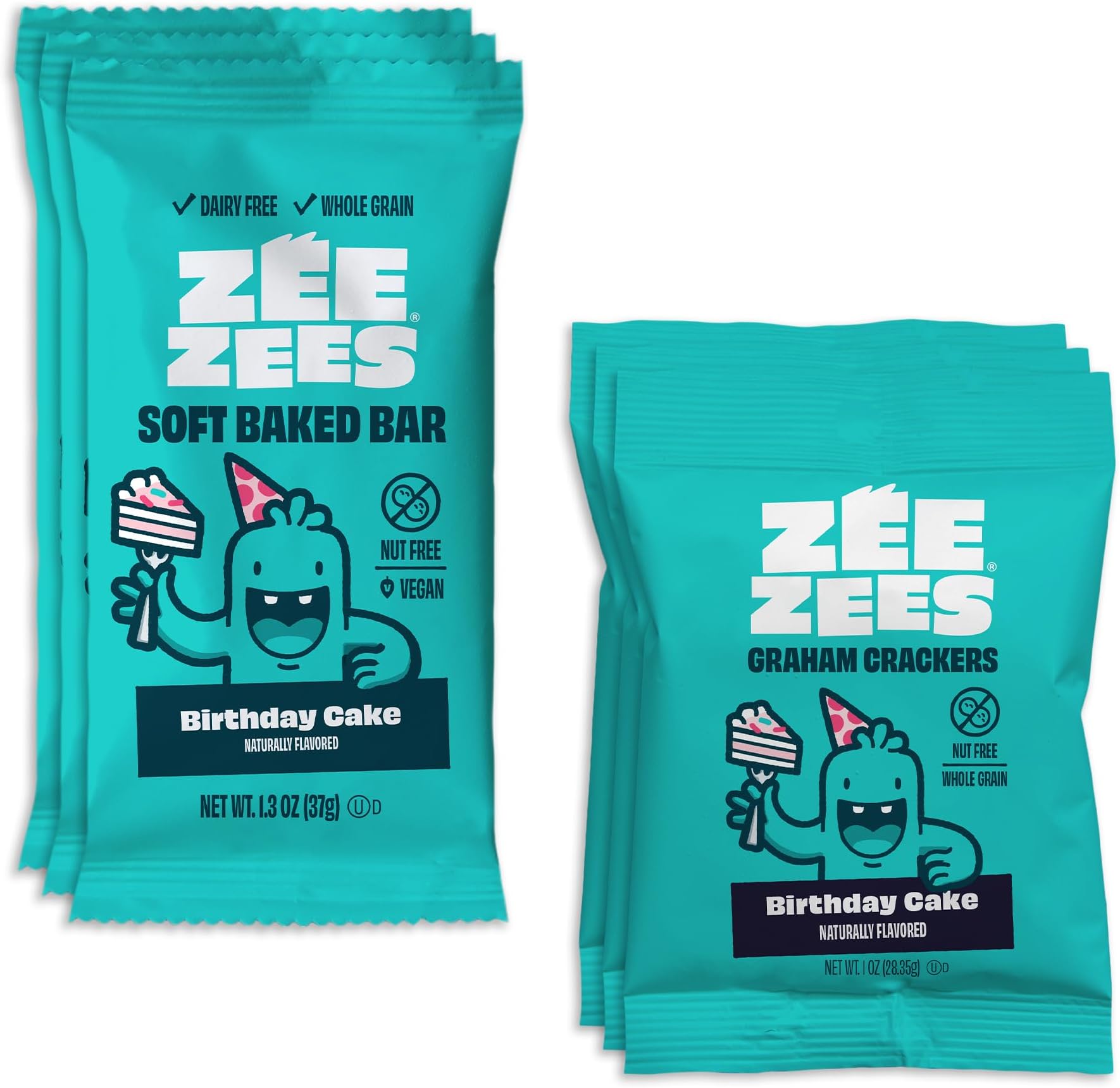 Amazon.com: Zee Zees Birthday Variety Snack Pack - Soft Baked Bars ...