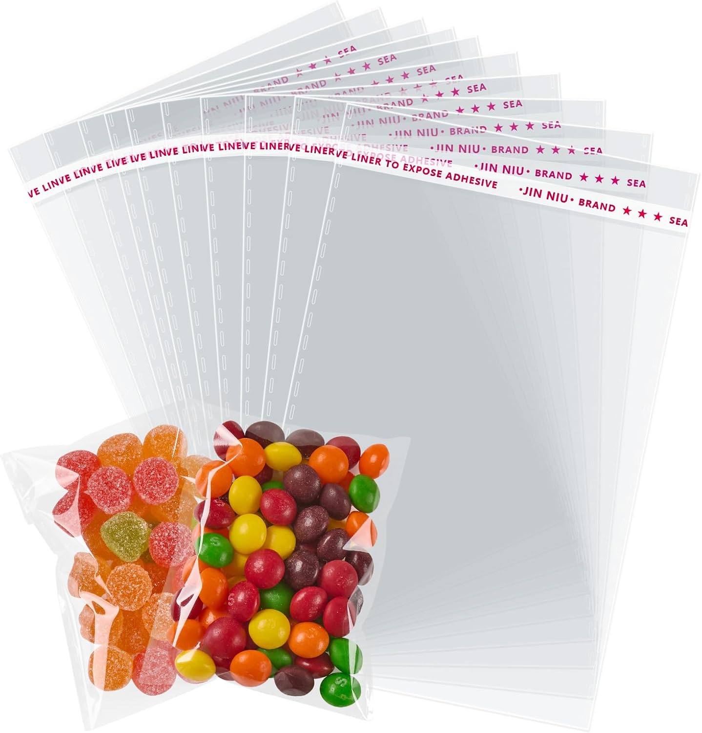 Amazon.com: KUMSMAT Clear Self Sealing Cellophane Bags Cookie Bags 3x4 ...